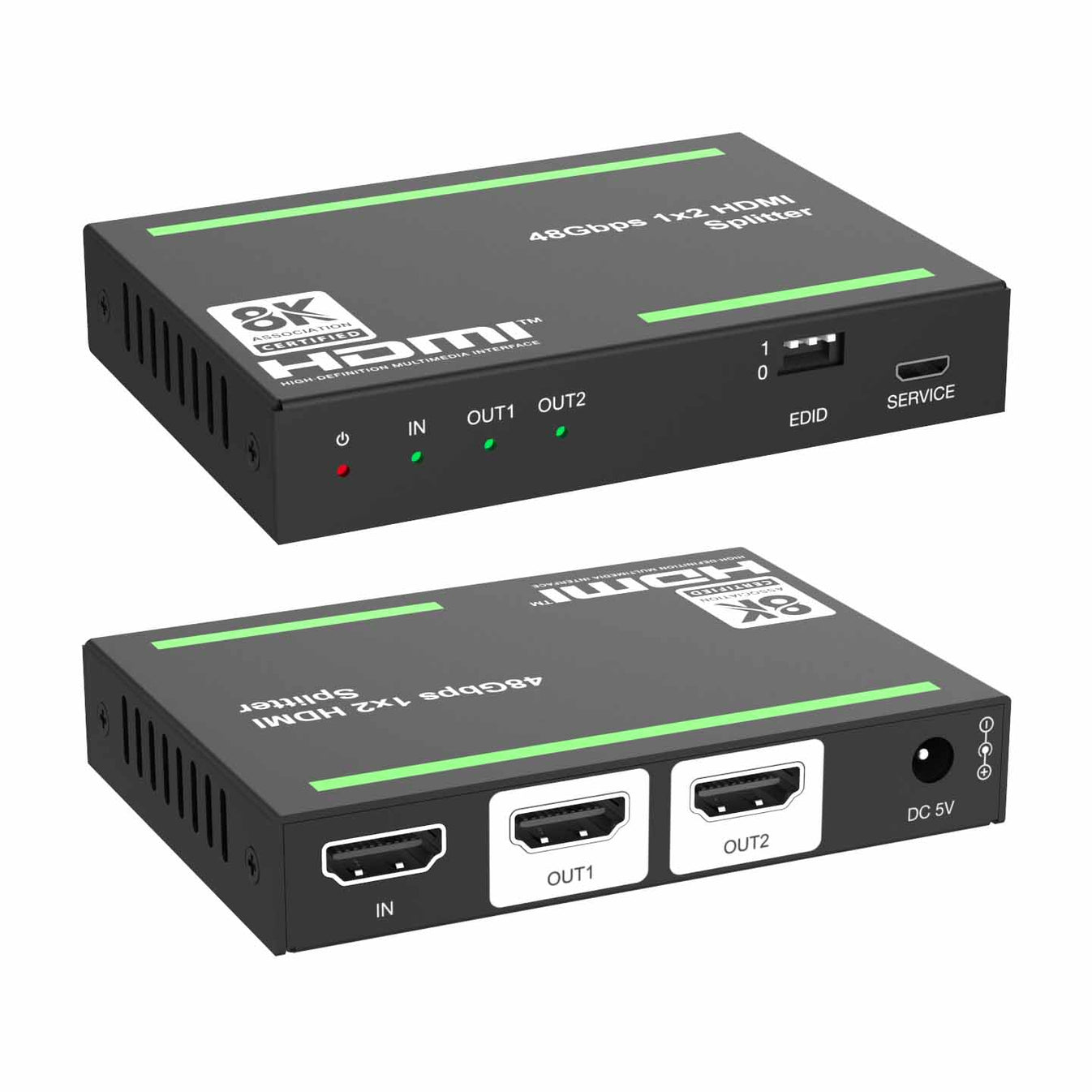 8K@60Hz HDMI Splitter 1 in 2 out EDID management-BUNGPUNG